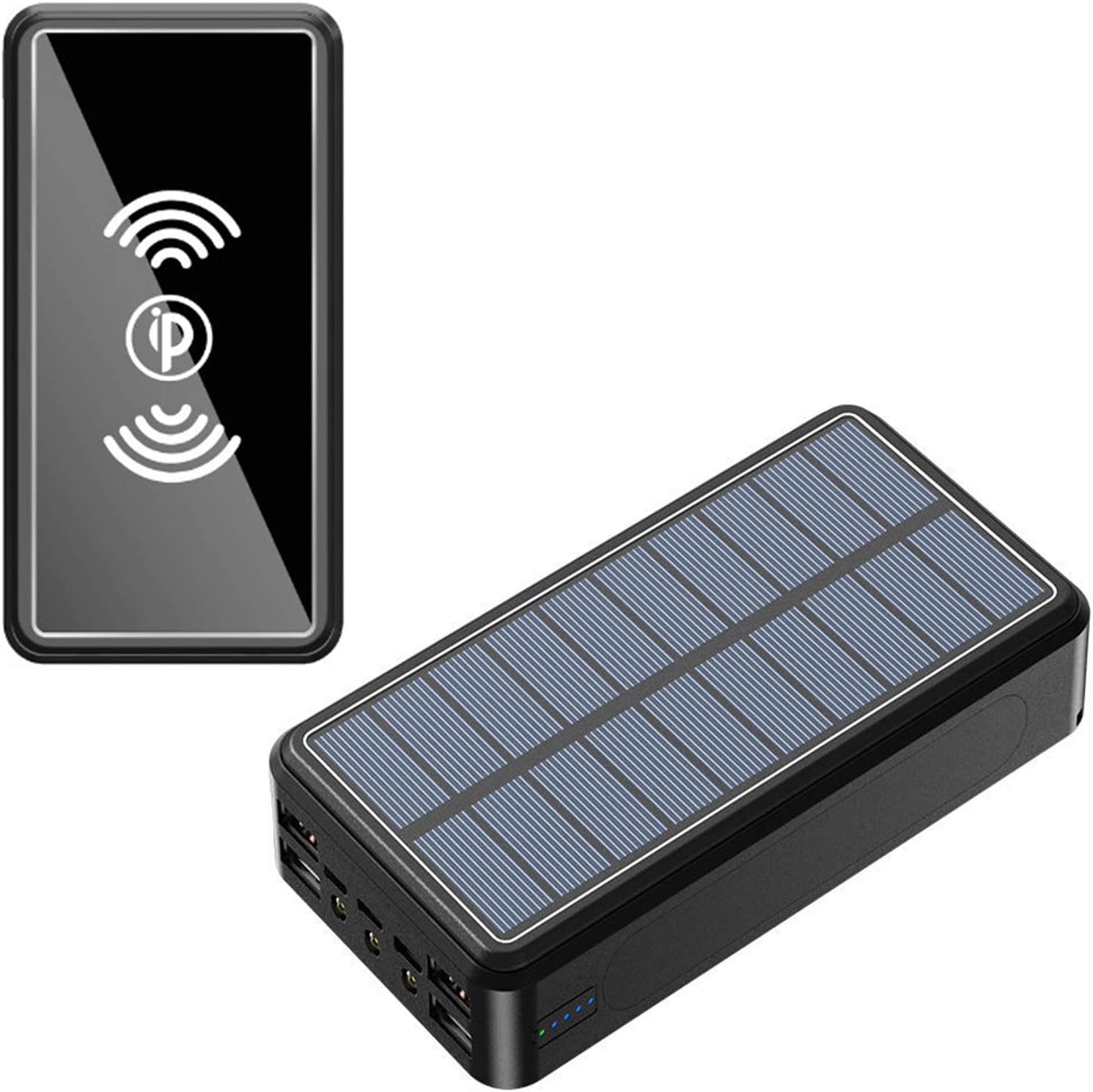 Solar Power Bank Qi Ultra Capacity 80000 mAh wireless externe Batterie ...